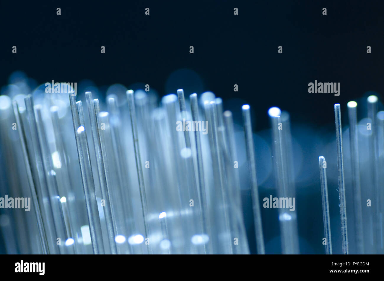 Optical fiber picture with details and light effects Stock Photo - Alamy
