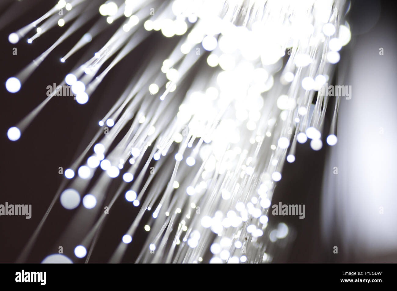 Optical fiber picture with details and light effects Stock Photo - Alamy
