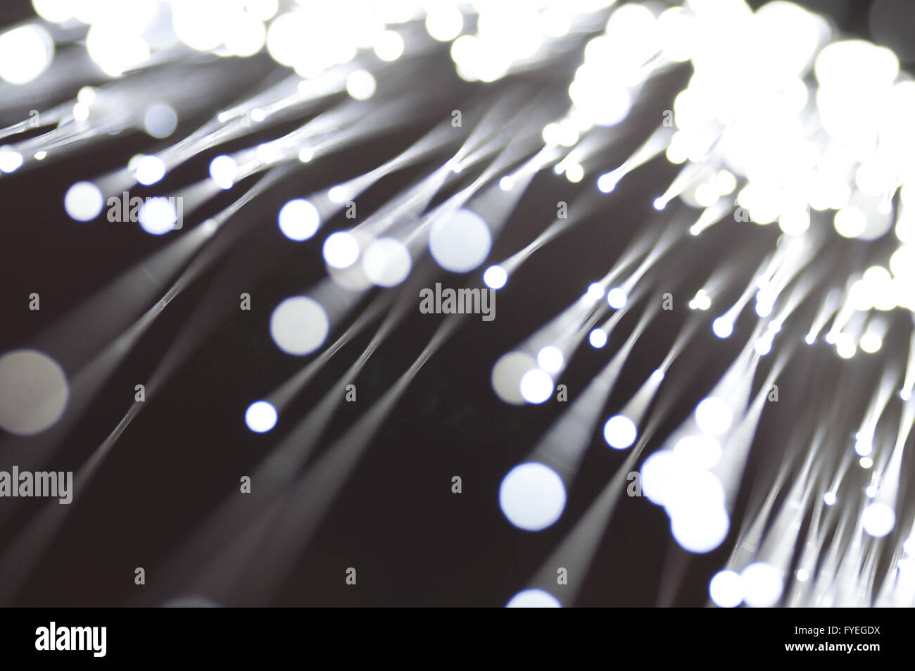 Optical fiber picture with details and light effects Stock Photo - Alamy