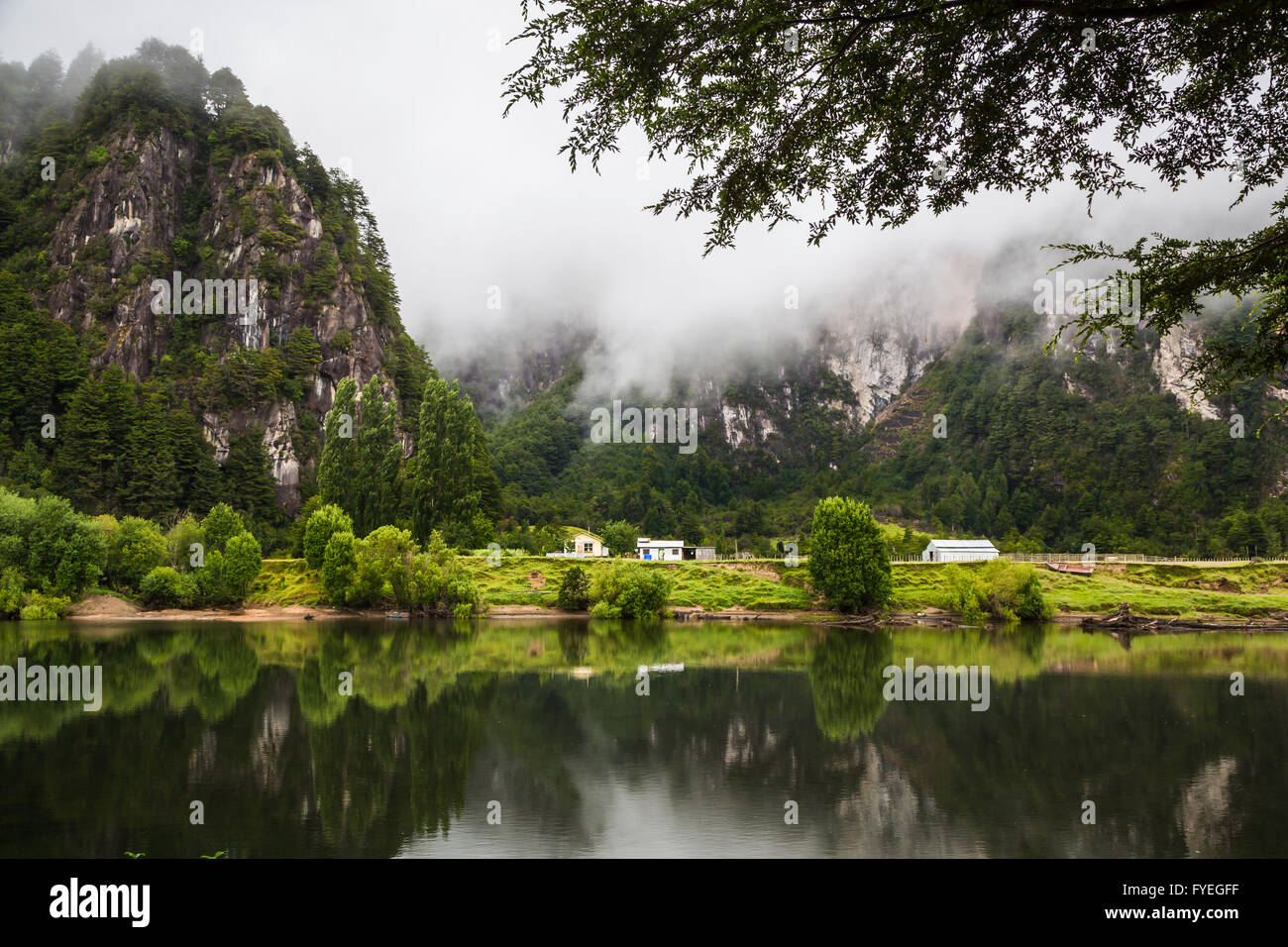 the Simpson River Valley near Chacabuco, Chile, South America Stock ...