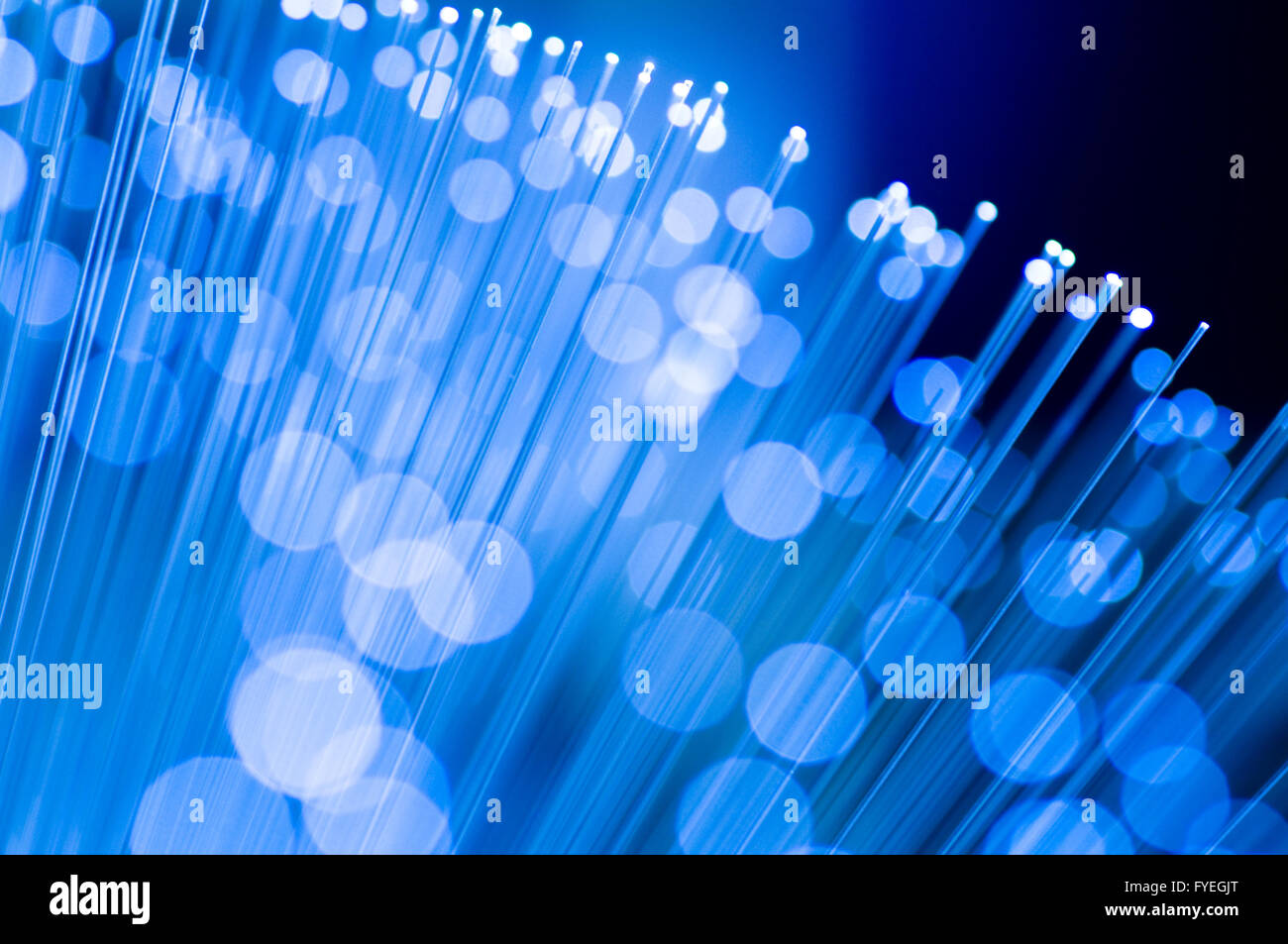 Optical fiber picture with details and light effects Stock Photo - Alamy