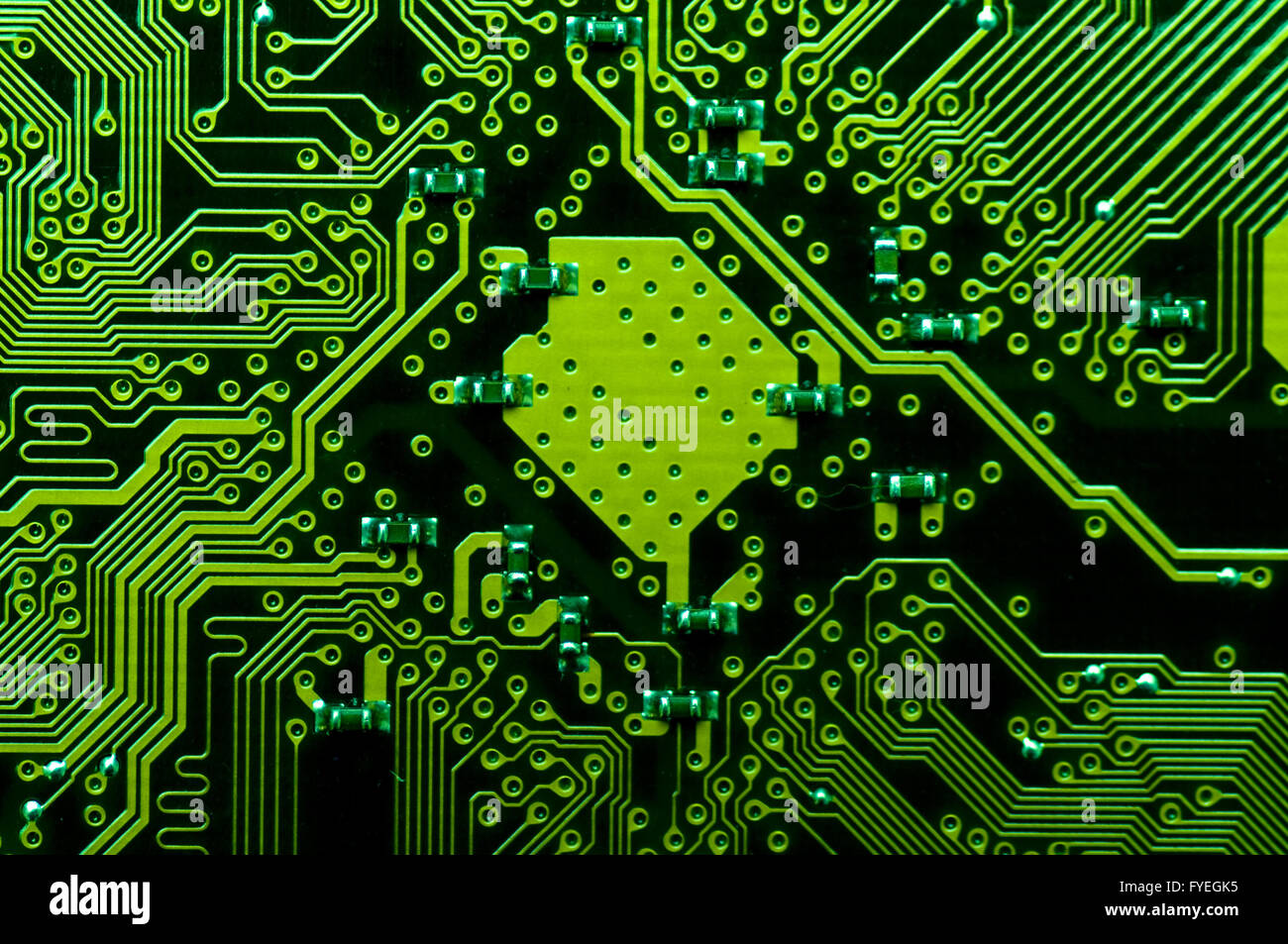 circuit picture with details and light effects Stock Photo - Alamy