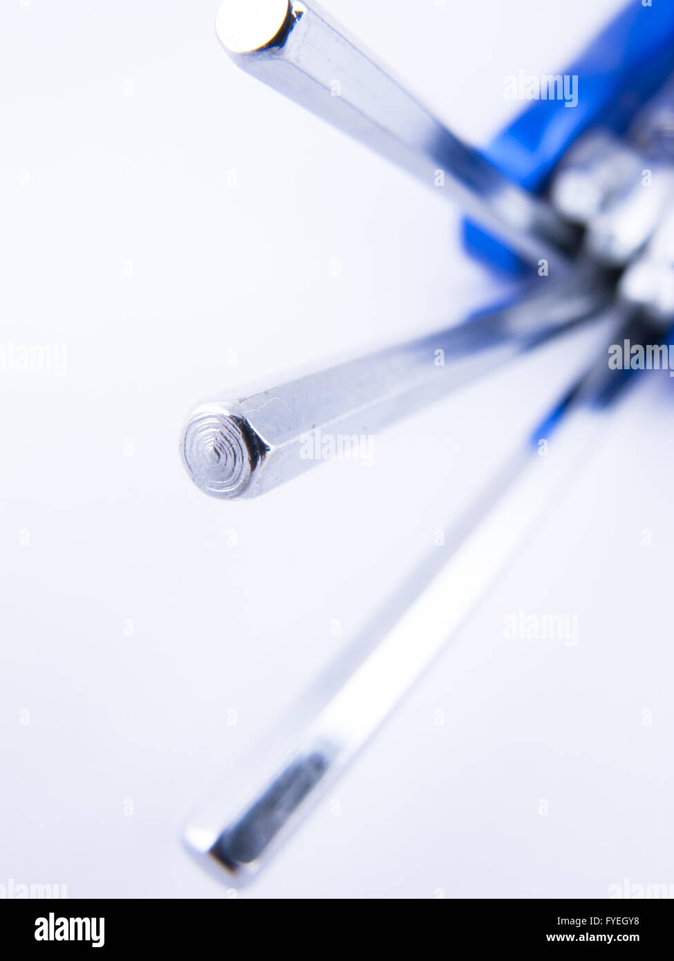 Picture of an allen tool. Picture of detail Stock Photo - Alamy