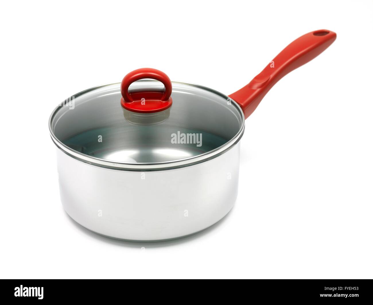 A silver cooking pot isolated against a white background Stock Photo ...