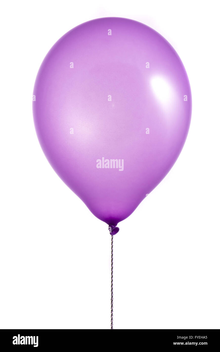 Purple balloon on white background Stock Photo - Alamy