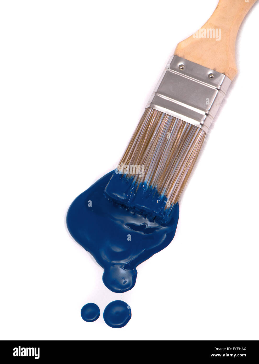 Blue paint drops brush hi-res stock photography and images - Alamy