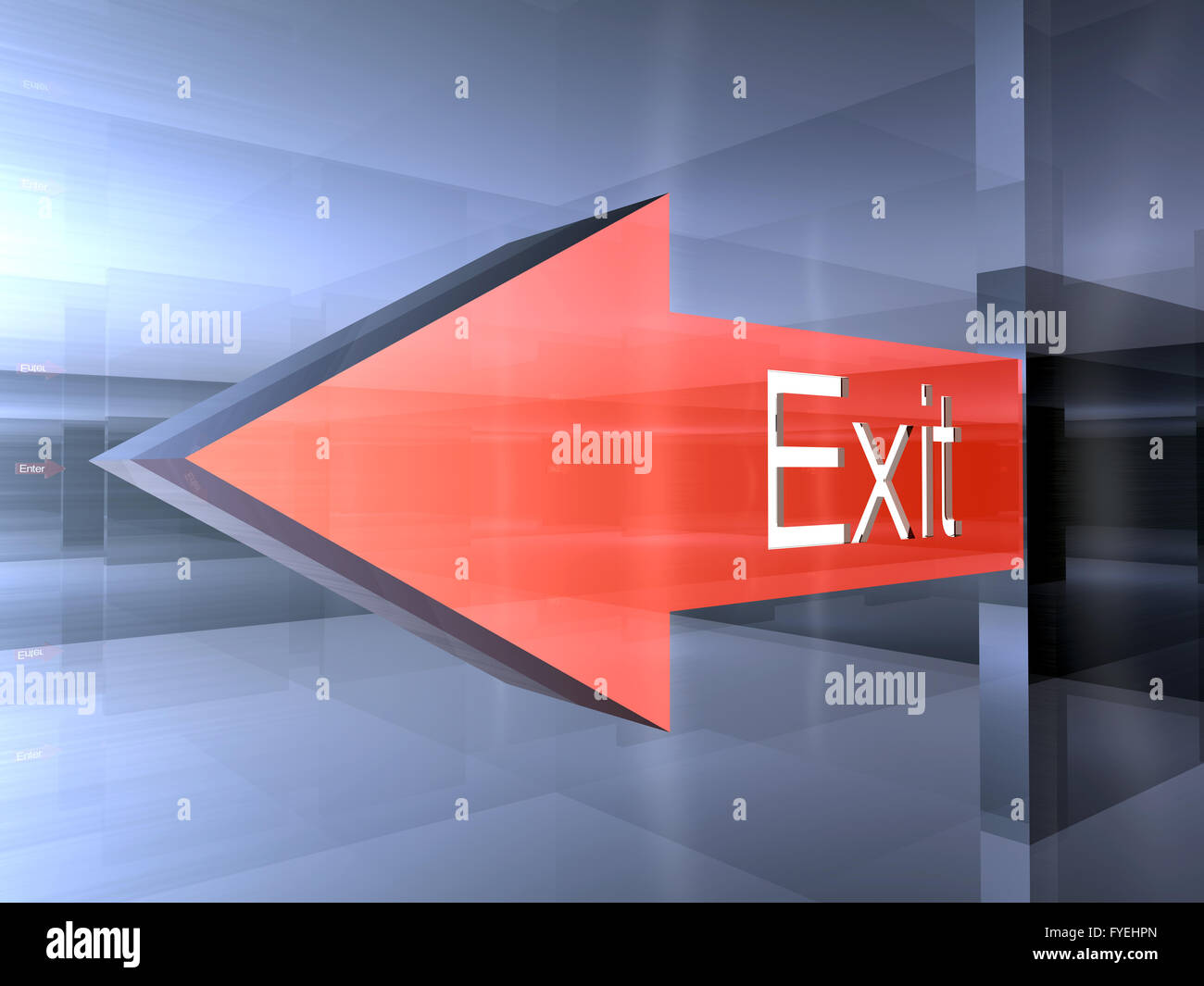 Exit - This way Stock Photo - Alamy
