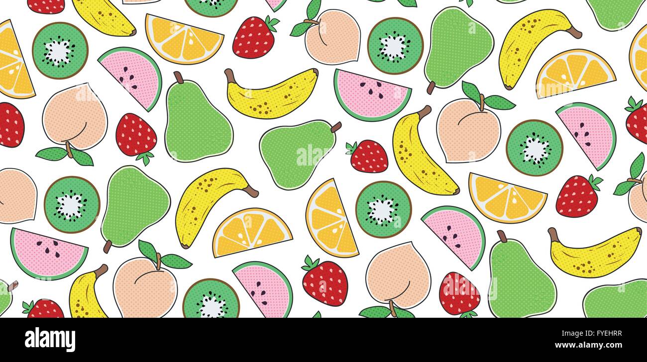 Pineapple fruits vector pattern Stock Vector Images - Alamy