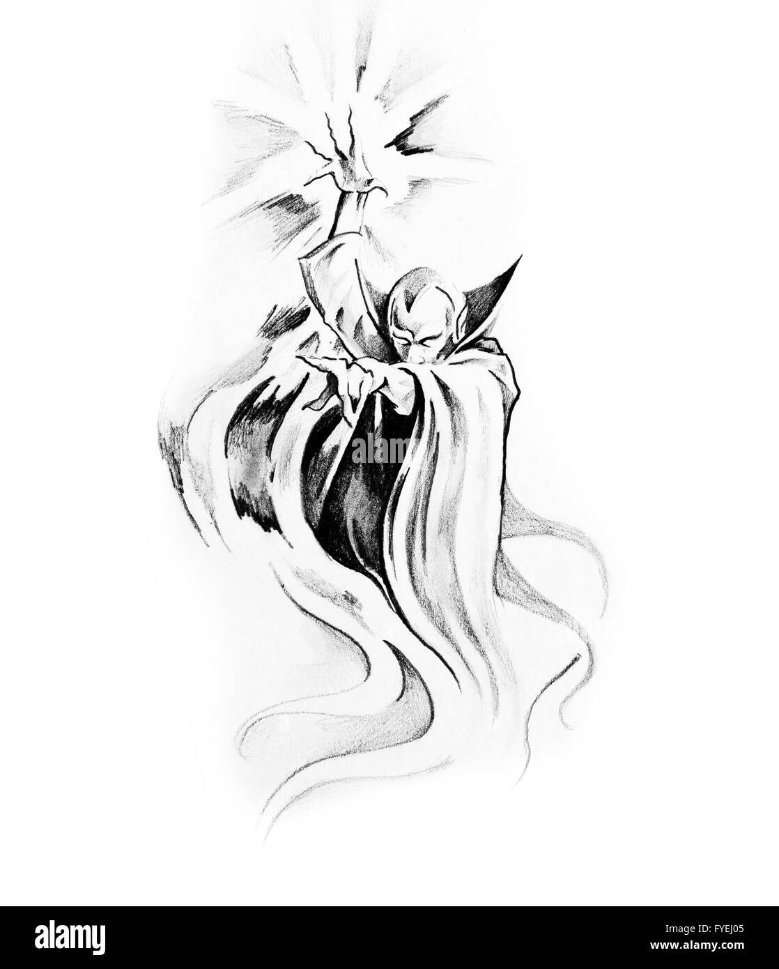 Warlock line art hi-res stock photography and images - Alamy