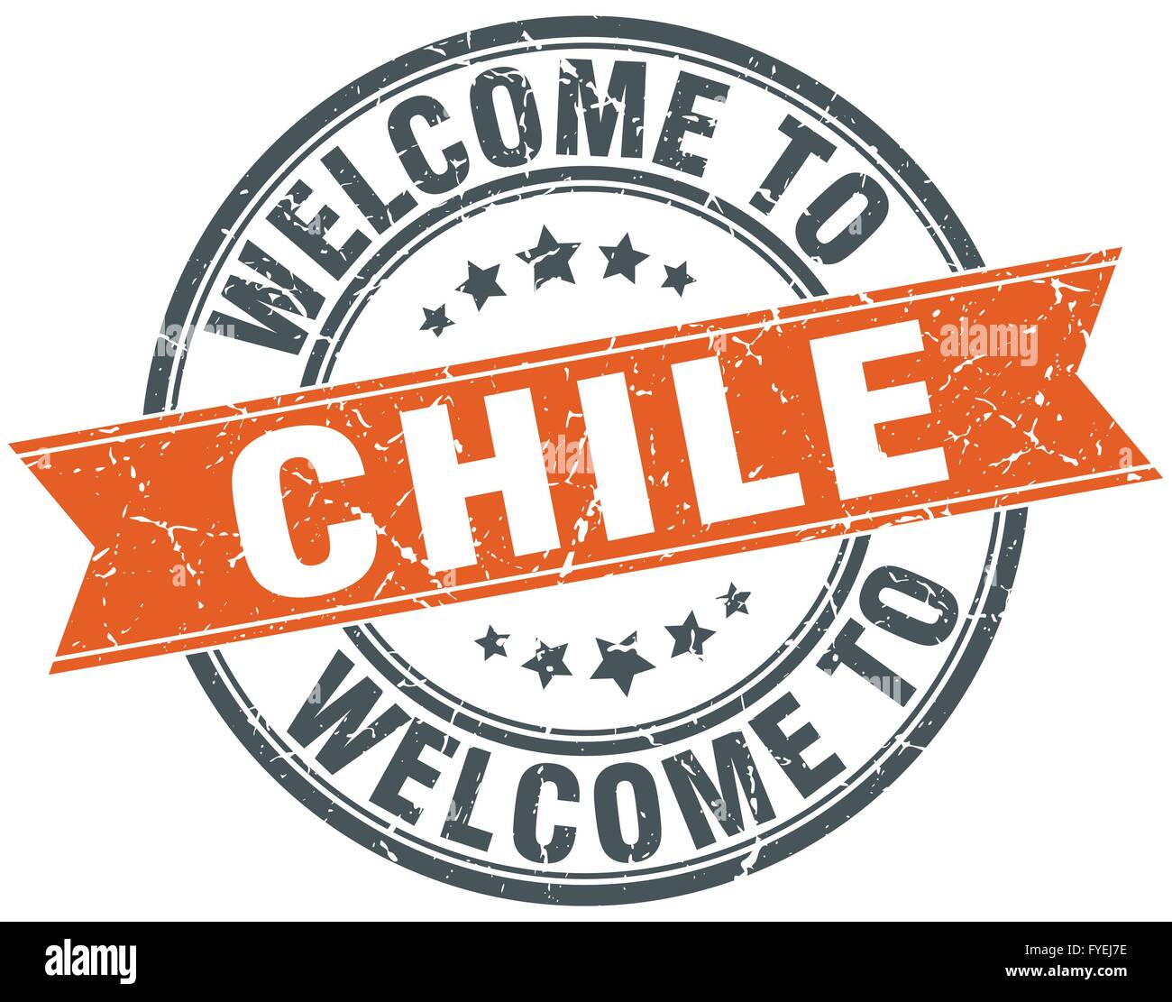welcome to Chile orange round ribbon stamp Stock Vector Image & Art - Alamy