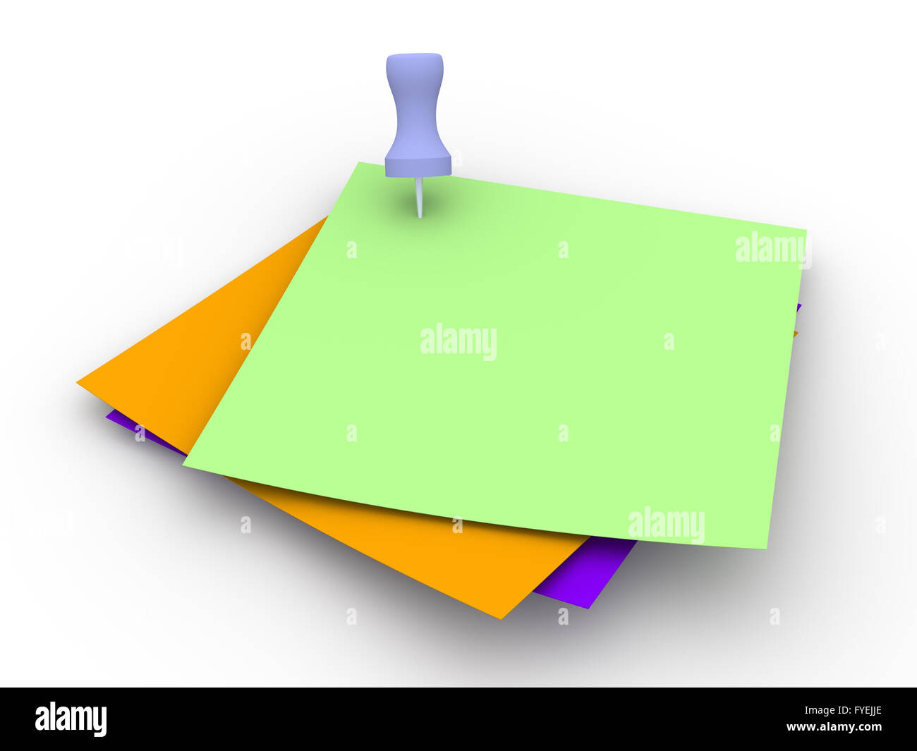 Colored Pinned Notes Stock Photo - Alamy