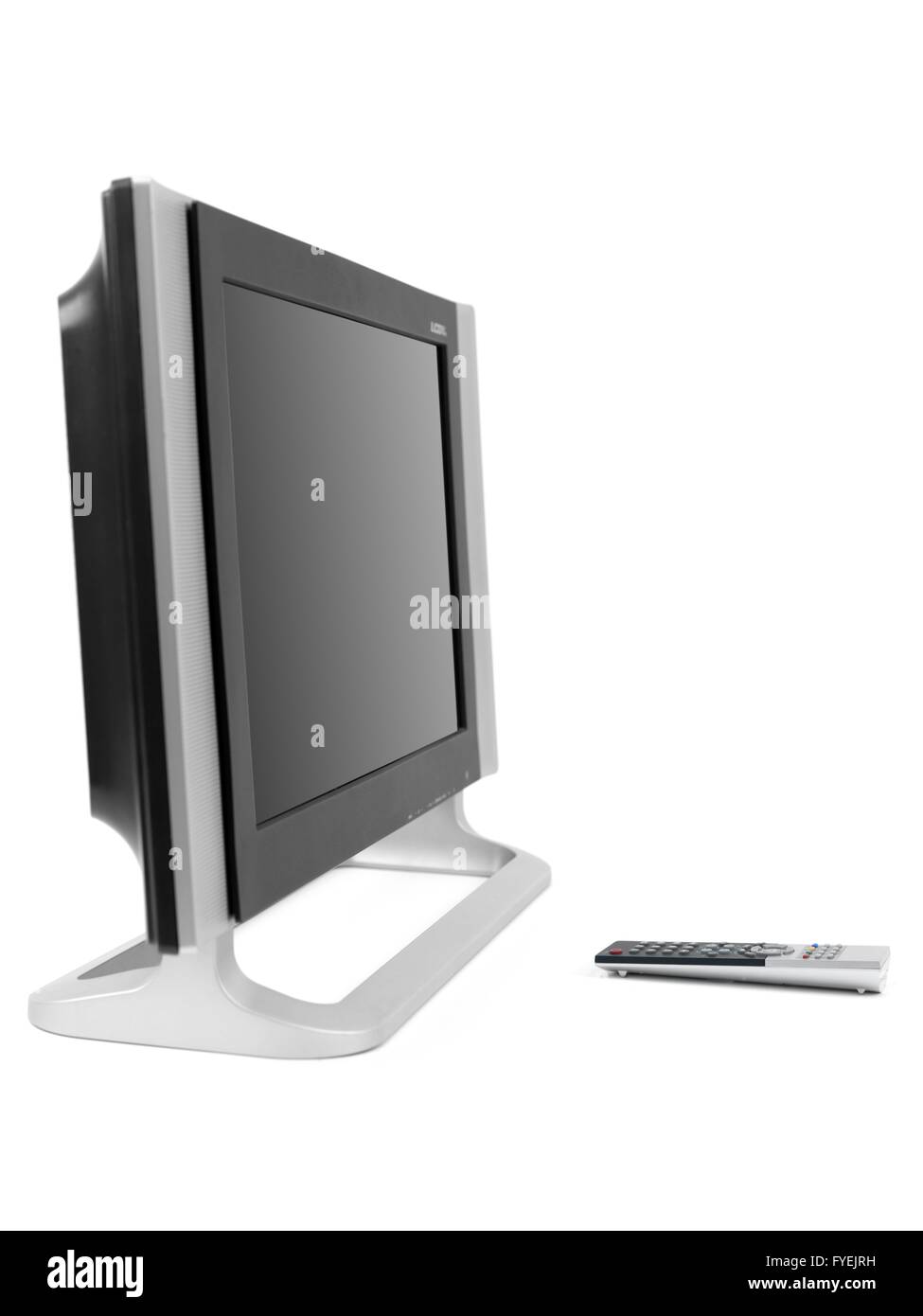 A LCD TV monitor isolated against a white background Stock Photo - Alamy