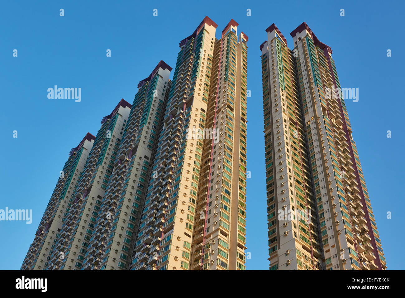 Grand Waterfront Apartment Building, Ma Tau Kok, Hong Kong Stock Photo ...