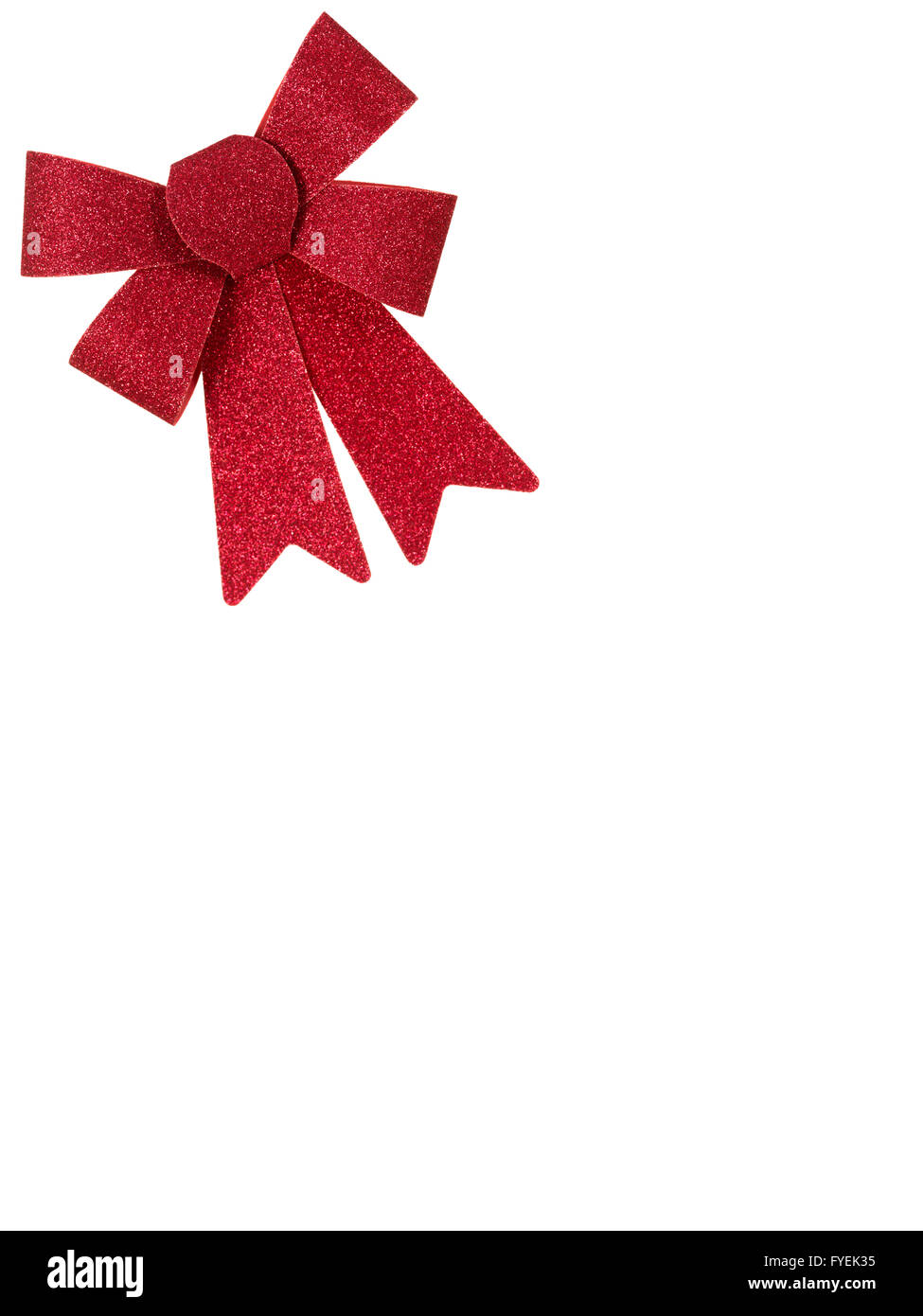A red bow isolated against a white background Stock Photo - Alamy