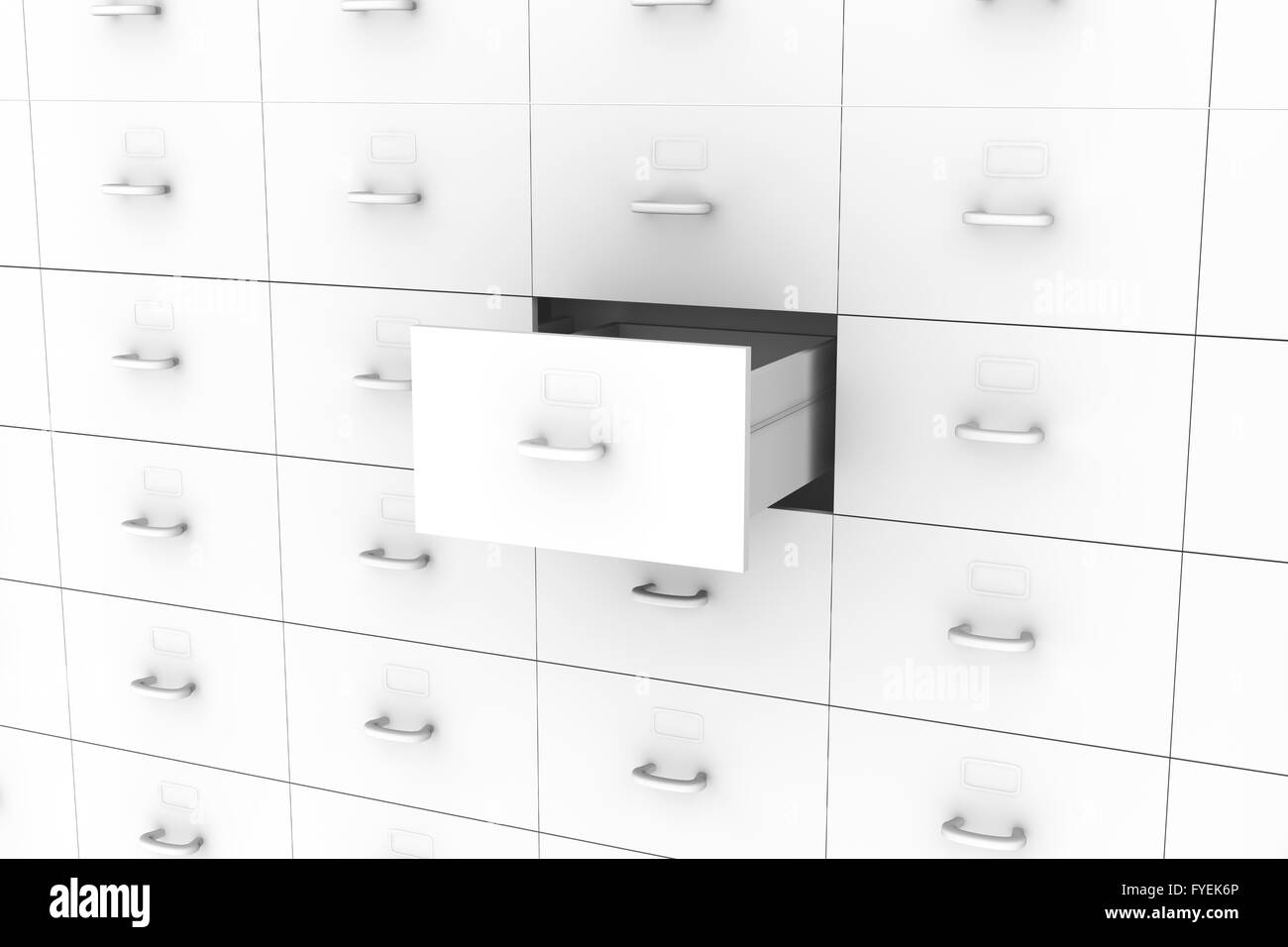 Open drawer - Filing Cabinet Stock Photo - Alamy