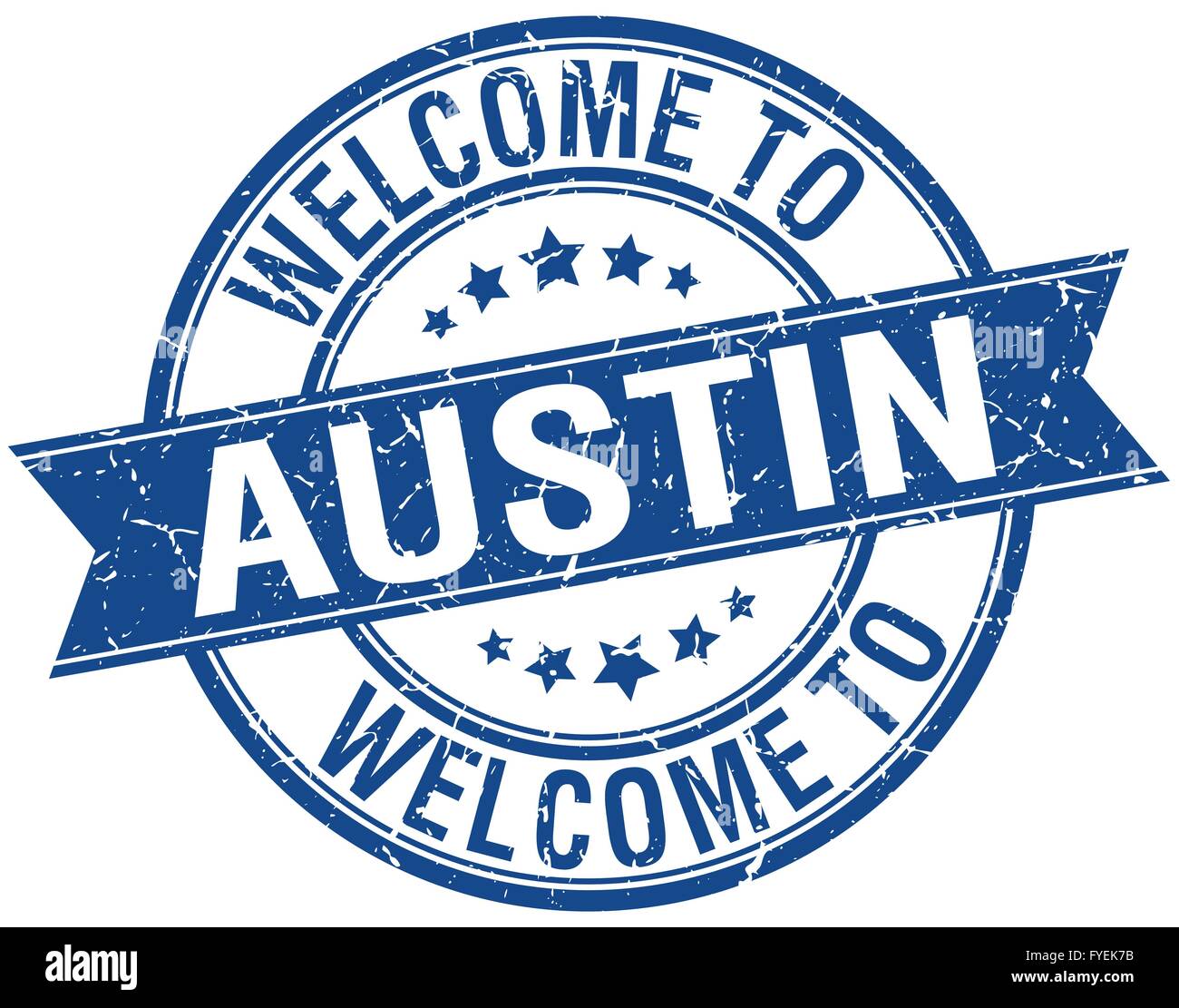 Austin welcome blue vintage hi-res stock photography and images - Alamy