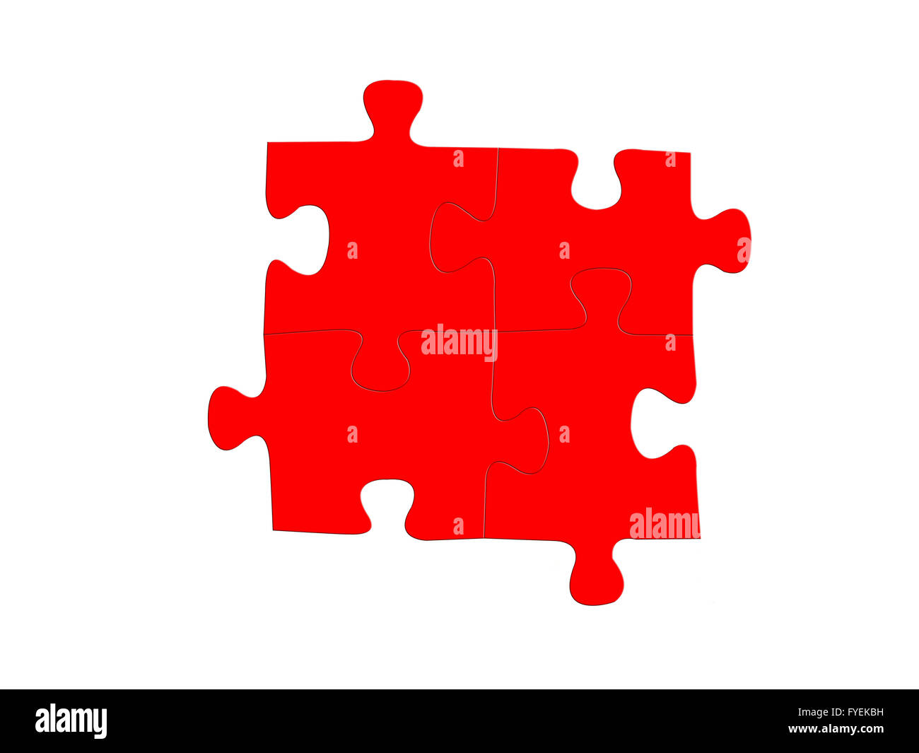 Jigsaw puzzle pieces isolated against a white background Stock Photo ...