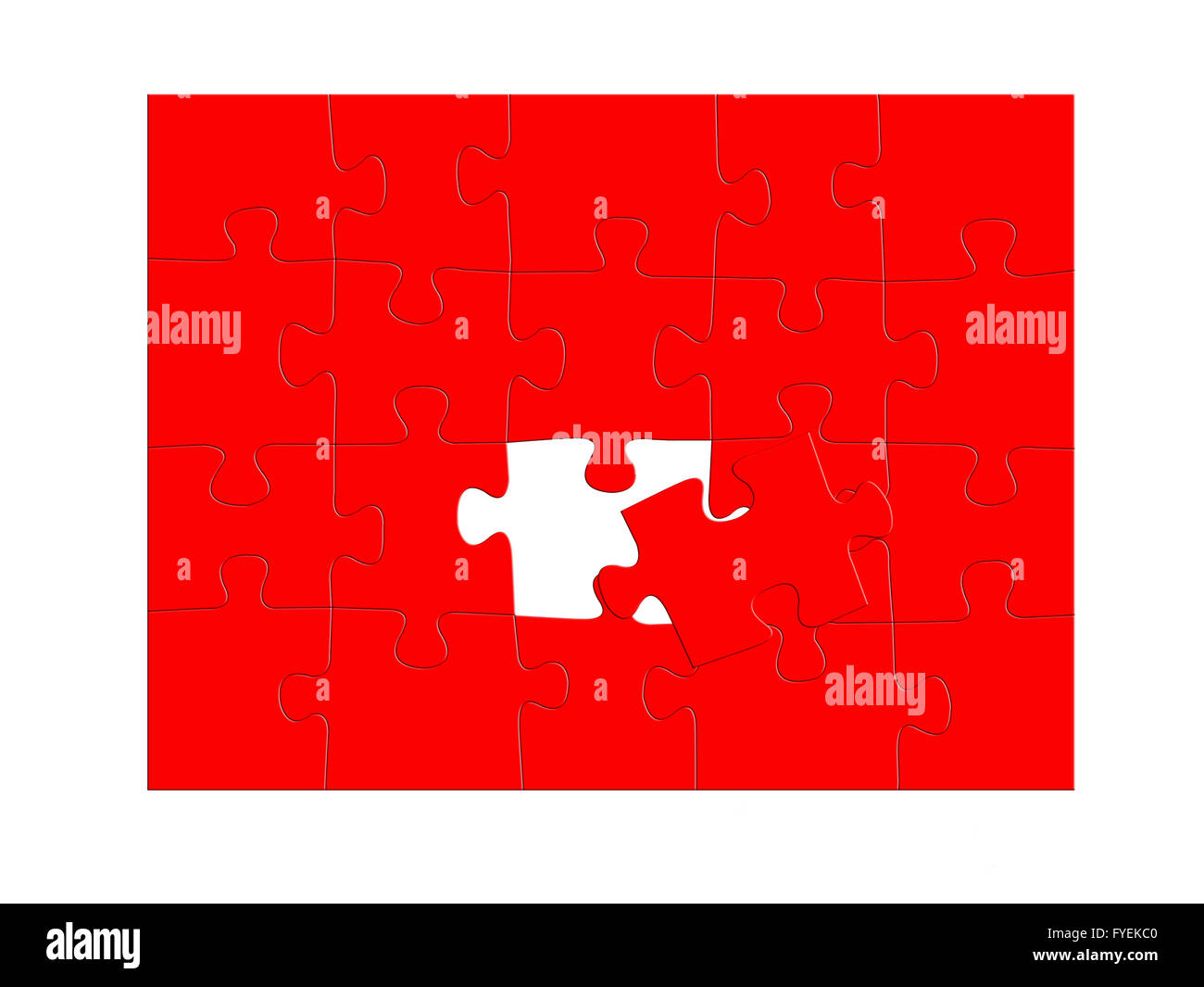 Jigsaw puzzle pieces isolated against a white background Stock Photo ...