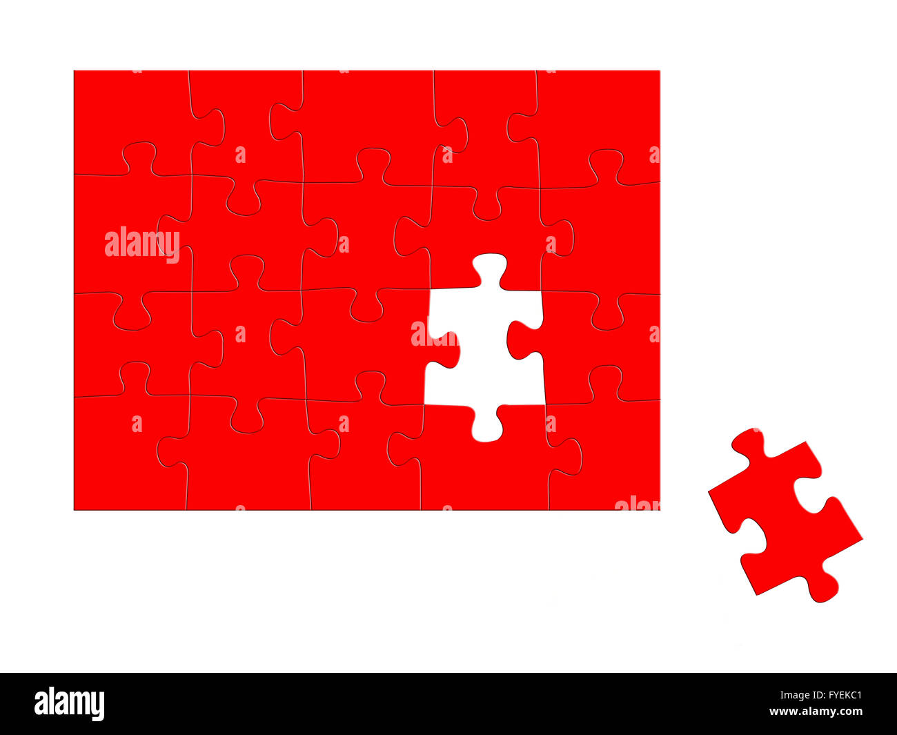 Jigsaw puzzle pieces isolated against a white background Stock Photo ...