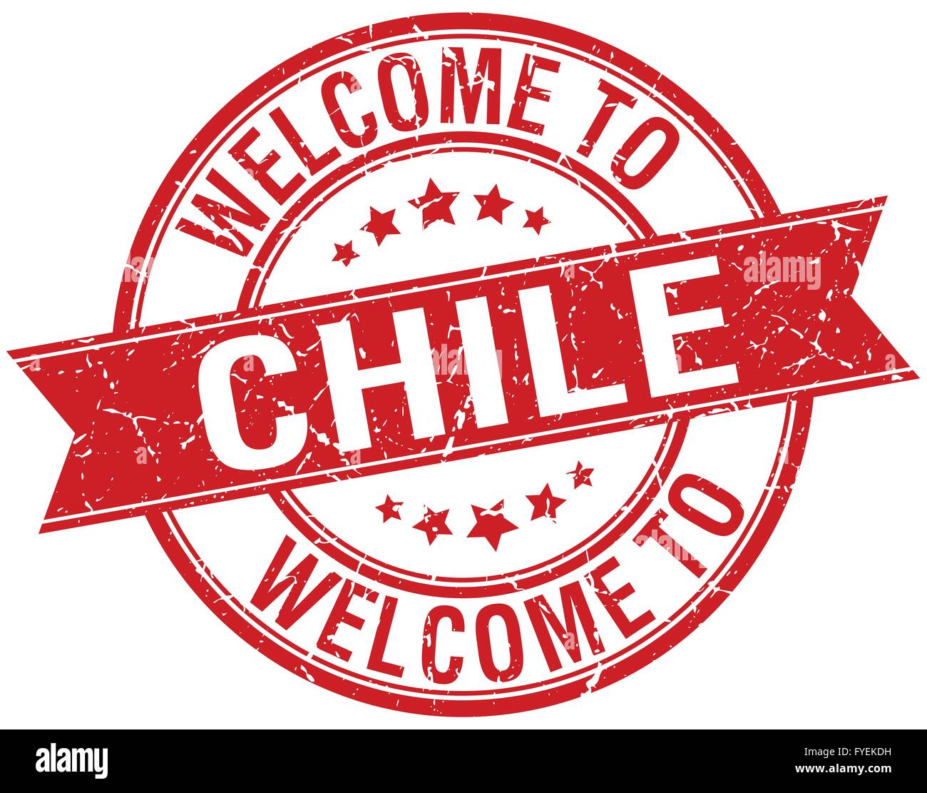 welcome to Chile red round ribbon stamp Stock Vector Image & Art - Alamy