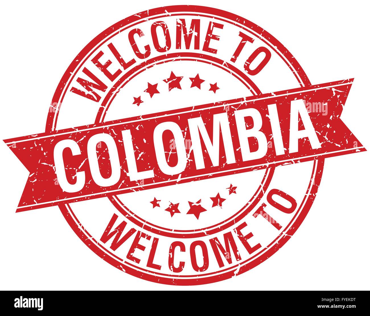 Welcome to colombia sign Stock Vector Images - Alamy