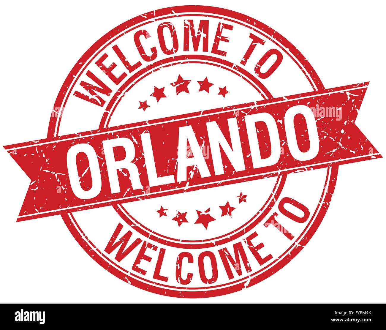 welcome to Orlando red round ribbon stamp Stock Vector Image & Art - Alamy