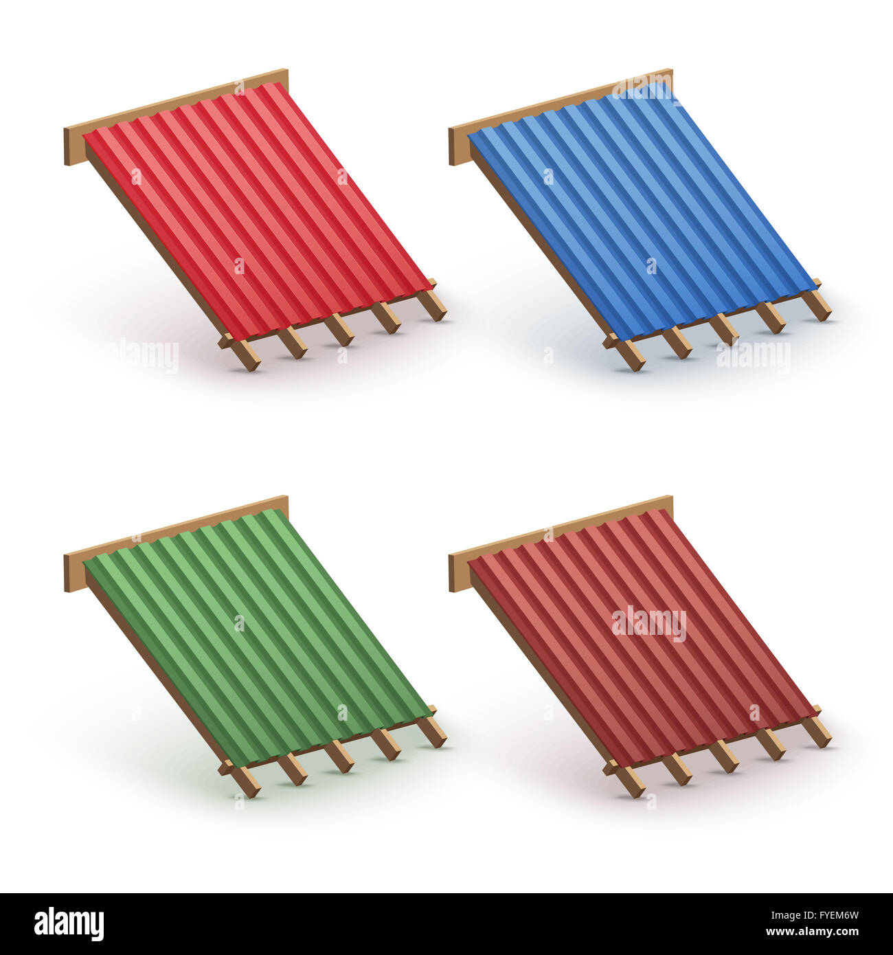 Metal roof industrial building Cut Out Stock Images & Pictures - Alamy