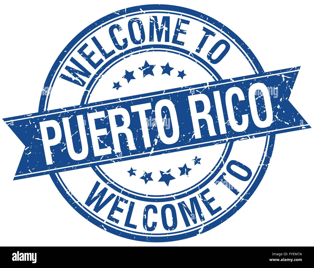welcome to Puerto Rico blue round ribbon stamp Stock Vector Image & Art - Alamy
