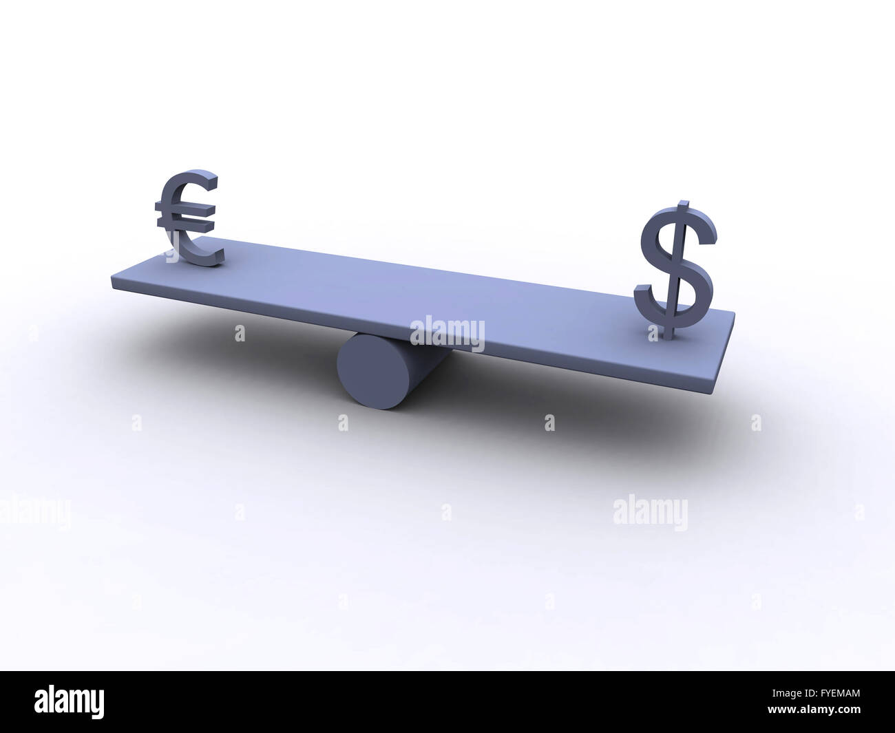 Dollar - Euro - Balance Stock Photo - Alamy
