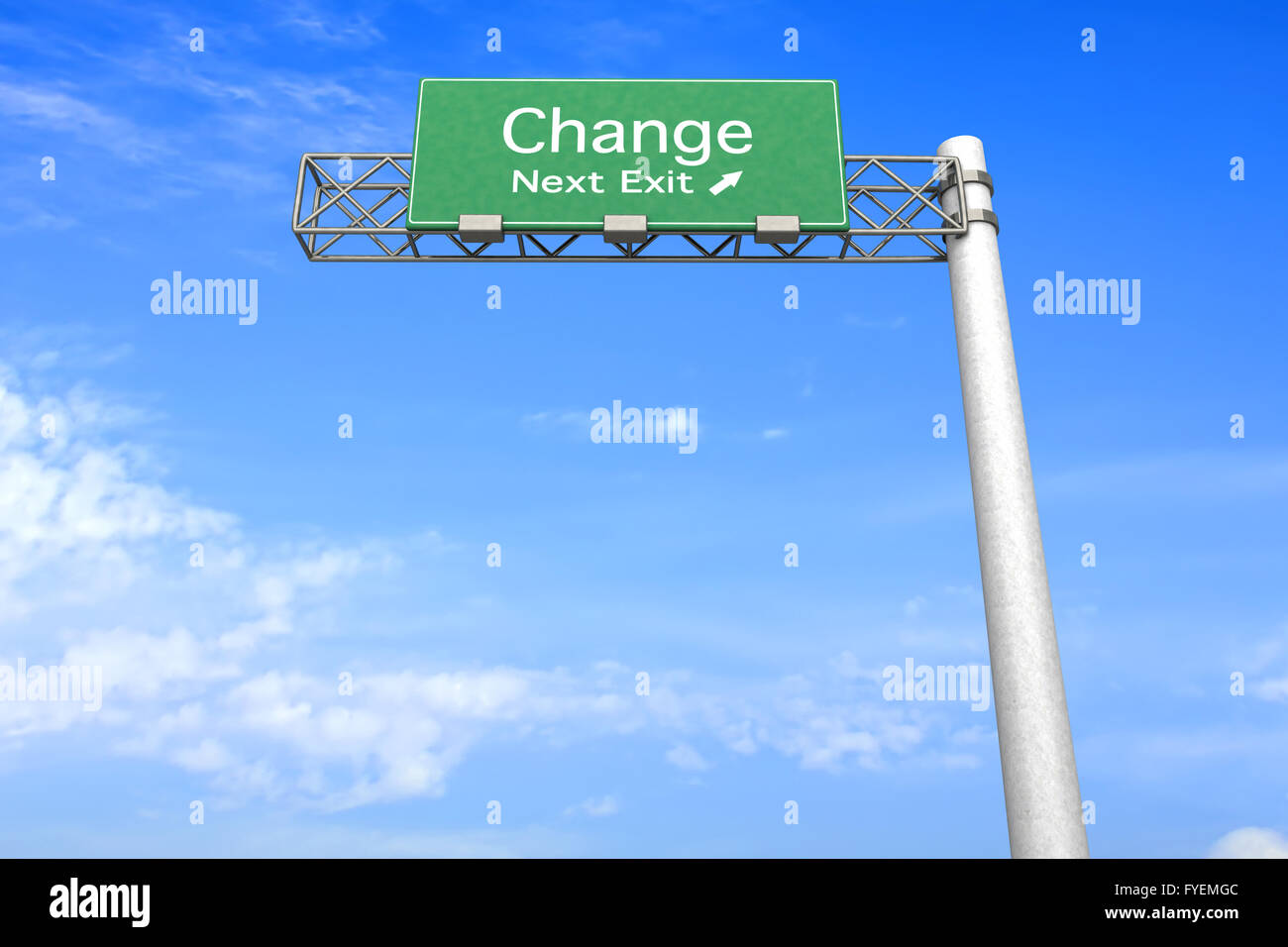 Highway Sign - Change Stock Photo - Alamy
