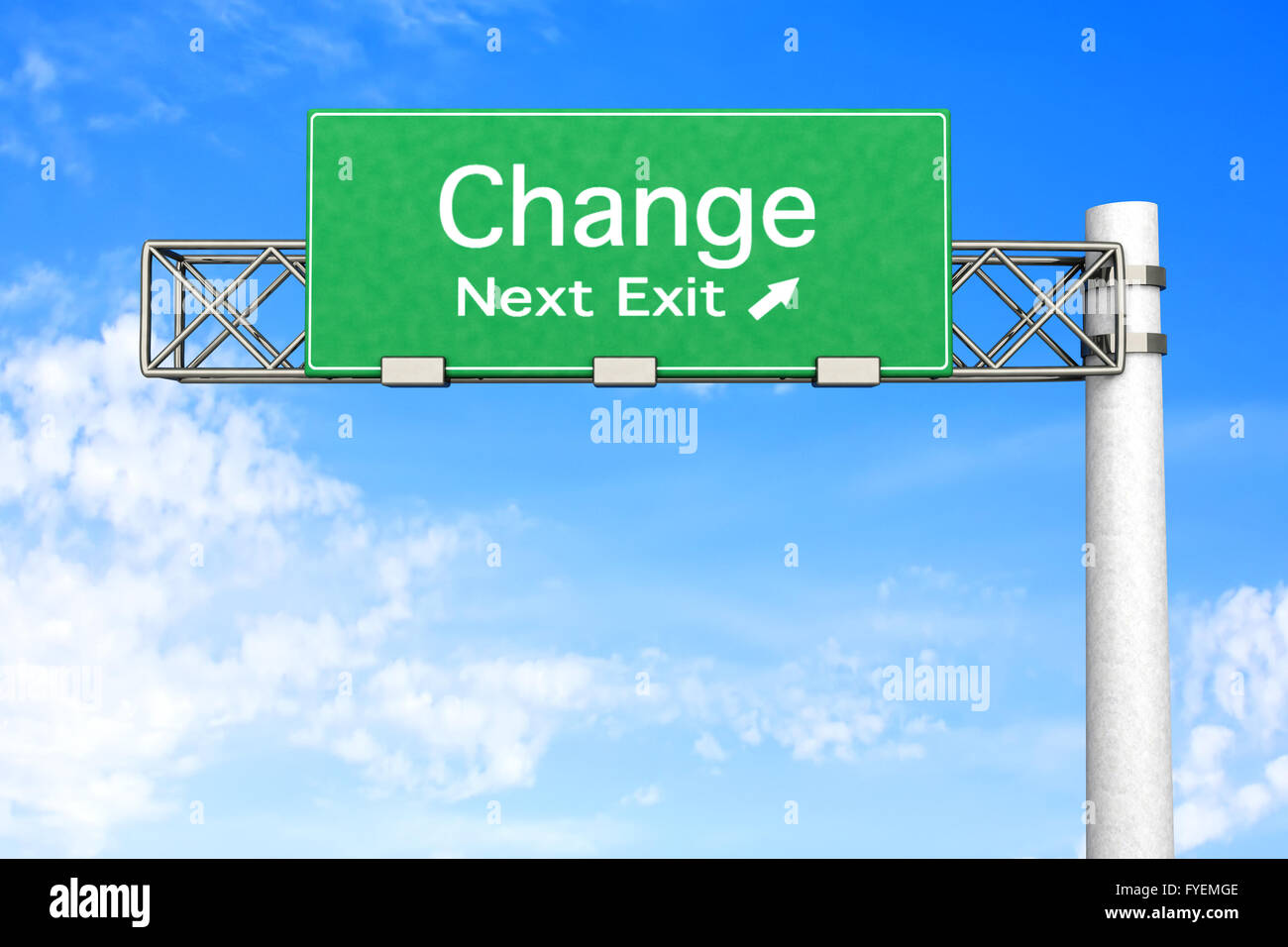Highway Sign - Change Stock Photo - Alamy