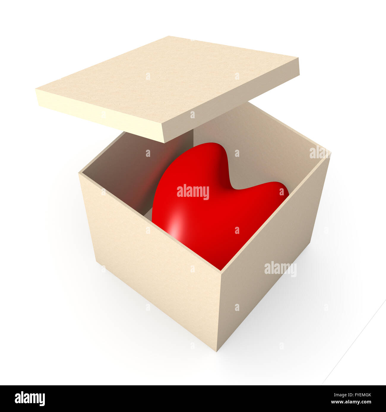 Heart in a box Stock Photo - Alamy