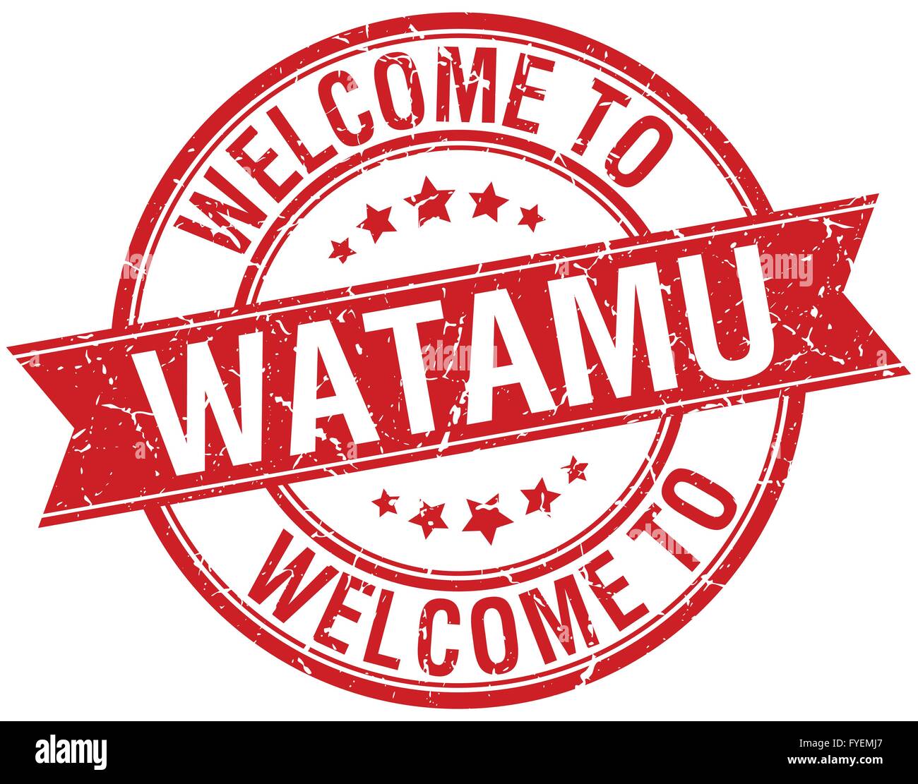 welcome to Watamu red round ribbon stamp Stock Vector Image & Art - Alamy