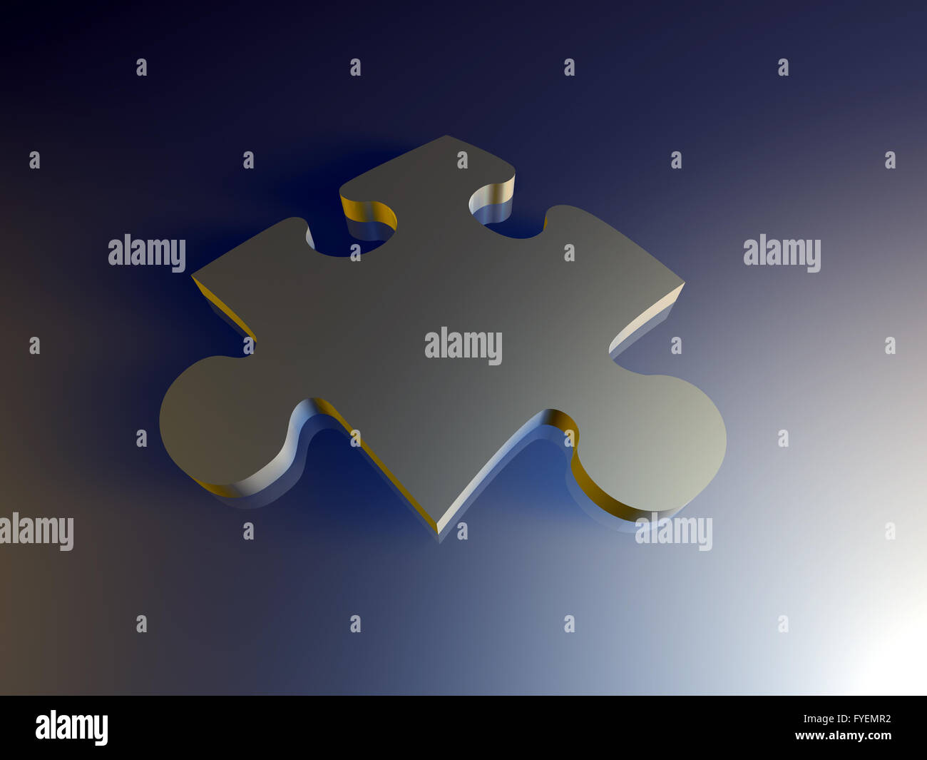 Metal Puzzle piece Stock Photo - Alamy