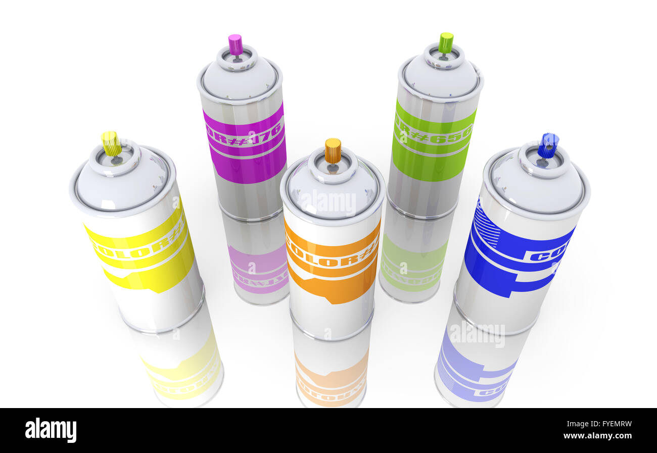 Color Aerosol Cans Stock Photo - Alamy