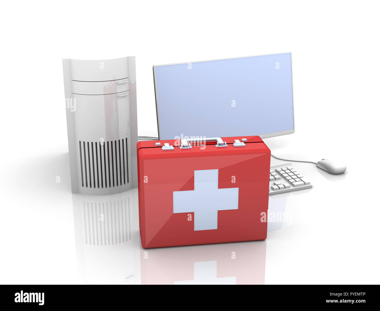 Computer First aid Stock Photo - Alamy
