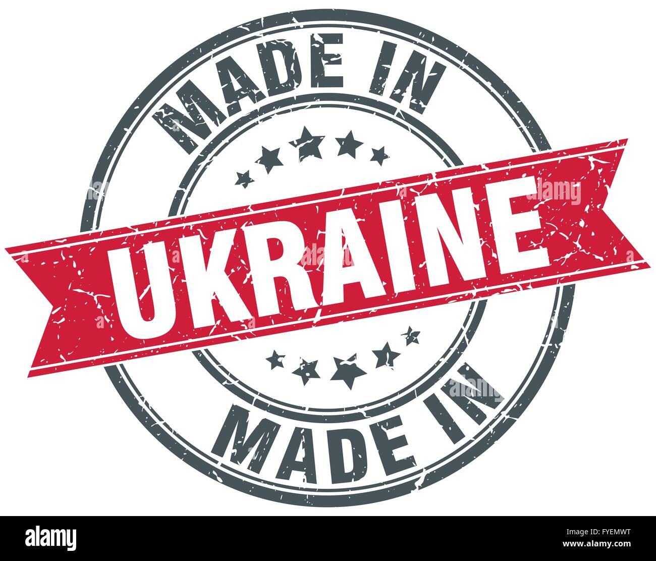 made in Ukraine red round vintage stamp Stock Vector Image & Art - Alamy