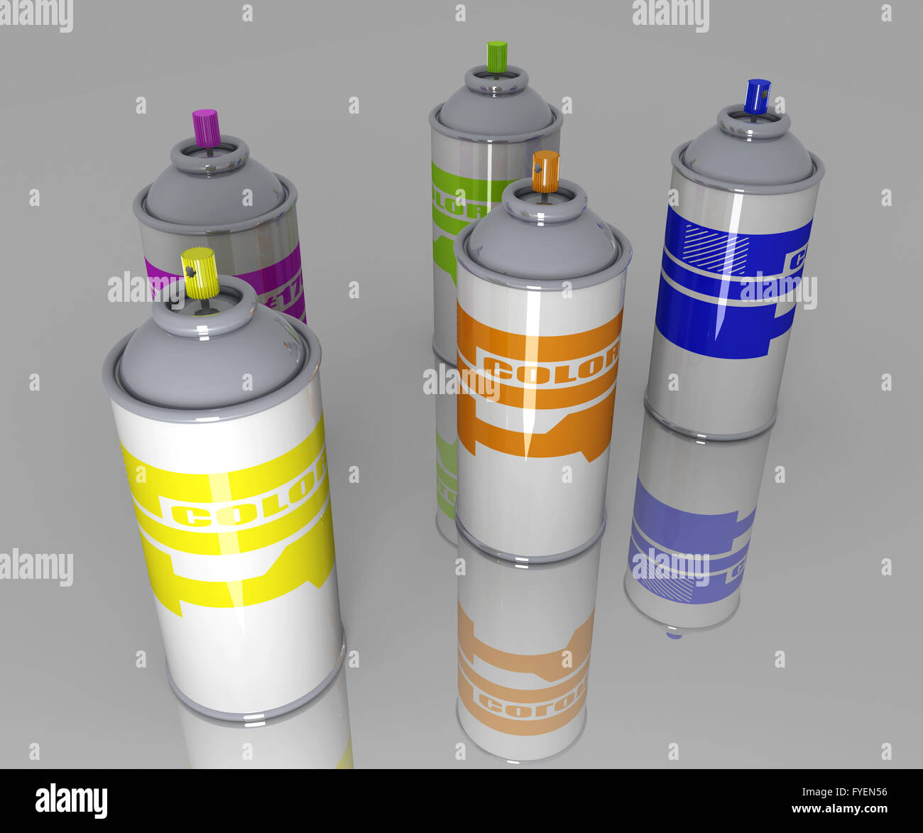 Color Aerosol Cans Stock Photo - Alamy