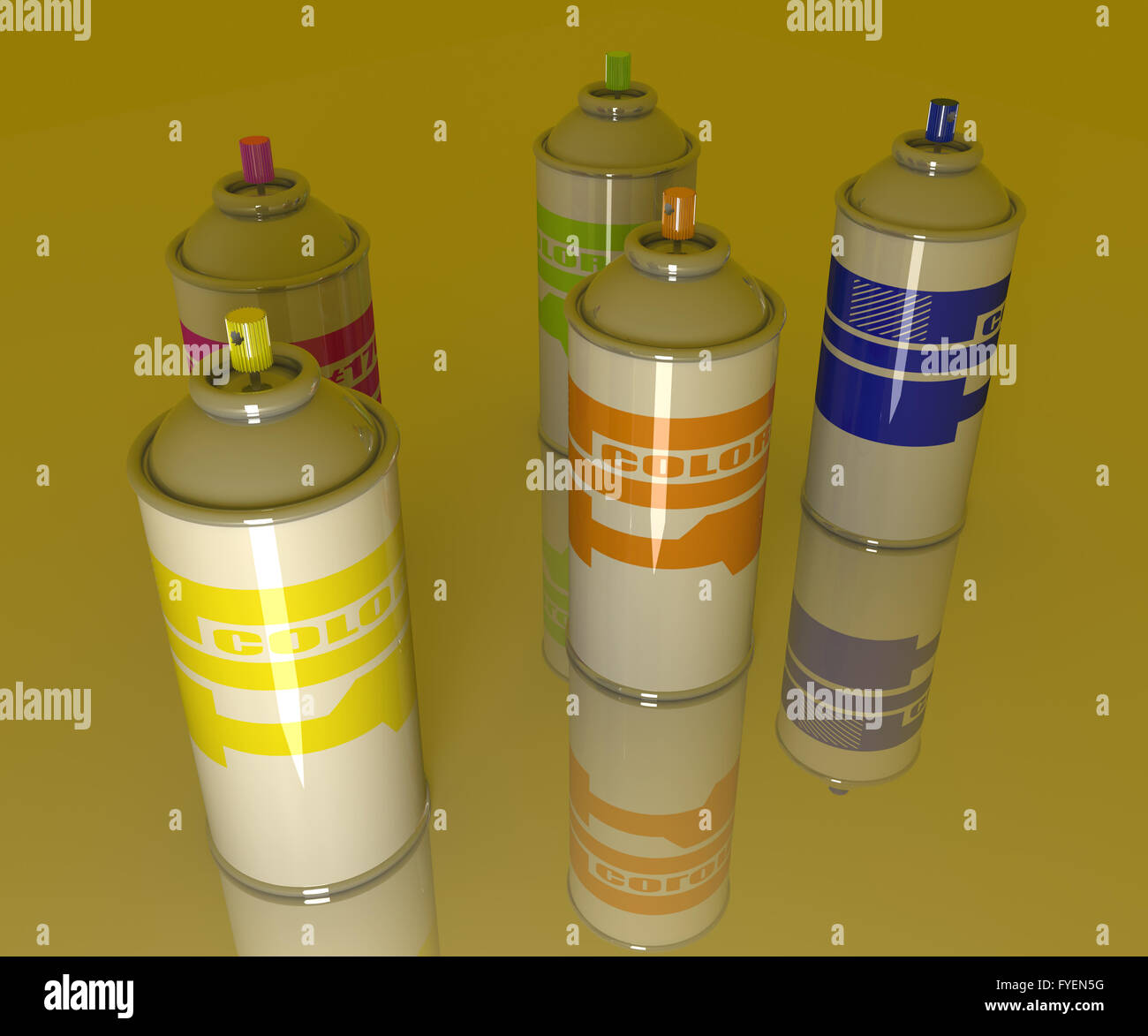 Color Aerosol Cans Stock Photo - Alamy