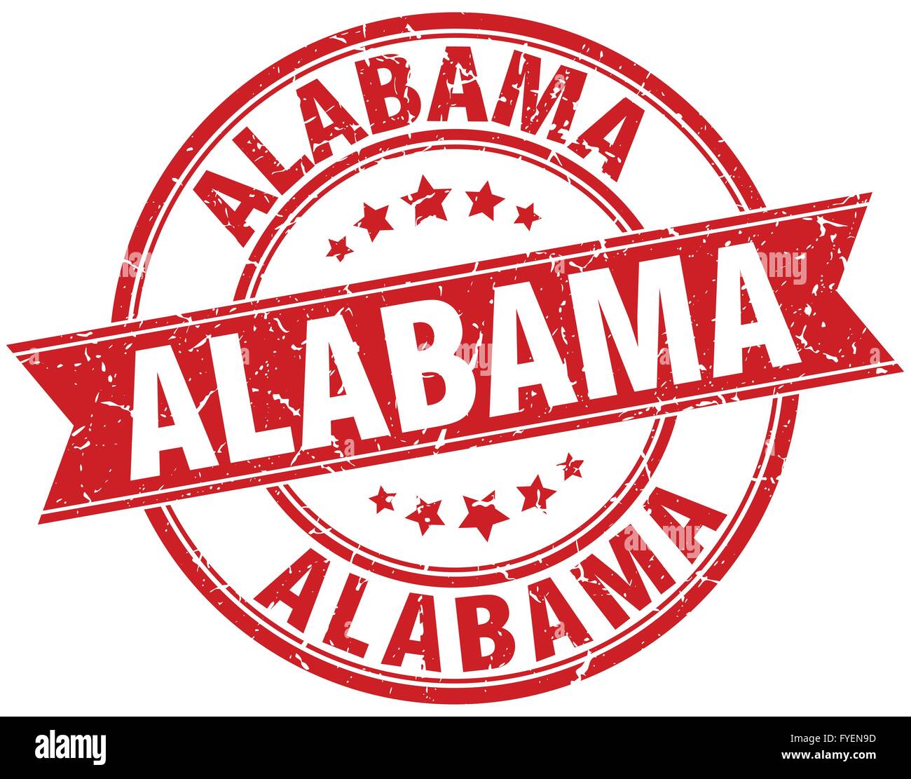 Alabama red round grunge vintage ribbon stamp Stock Vector Image & Art ...