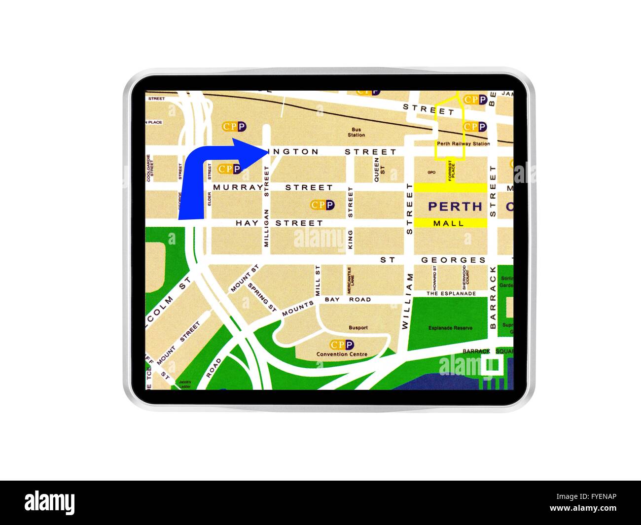 A gps device isolated against a white background Stock Photo - Alamy