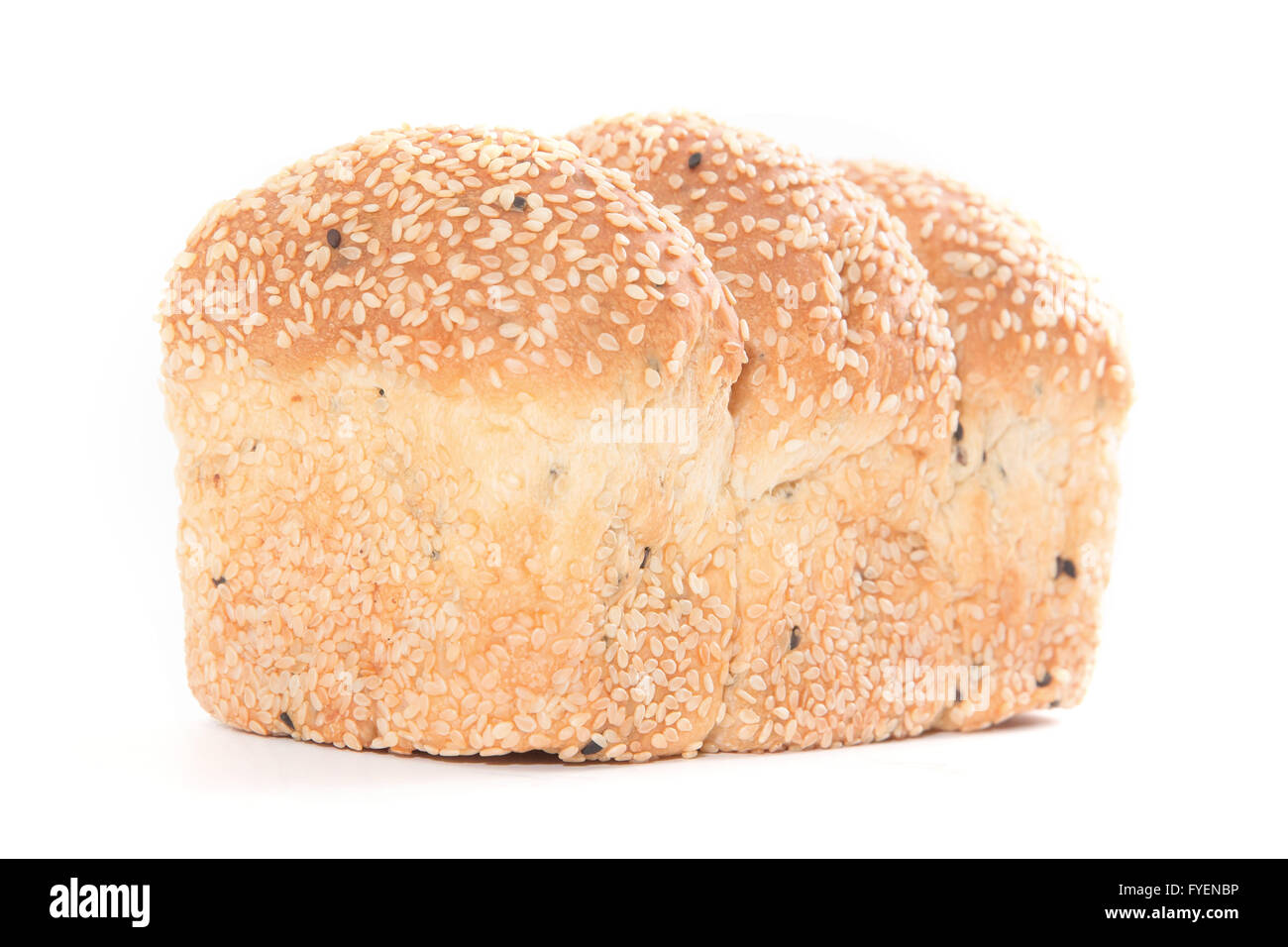 bread loaf with sesame isolated on white background Stock Photo - Alamy