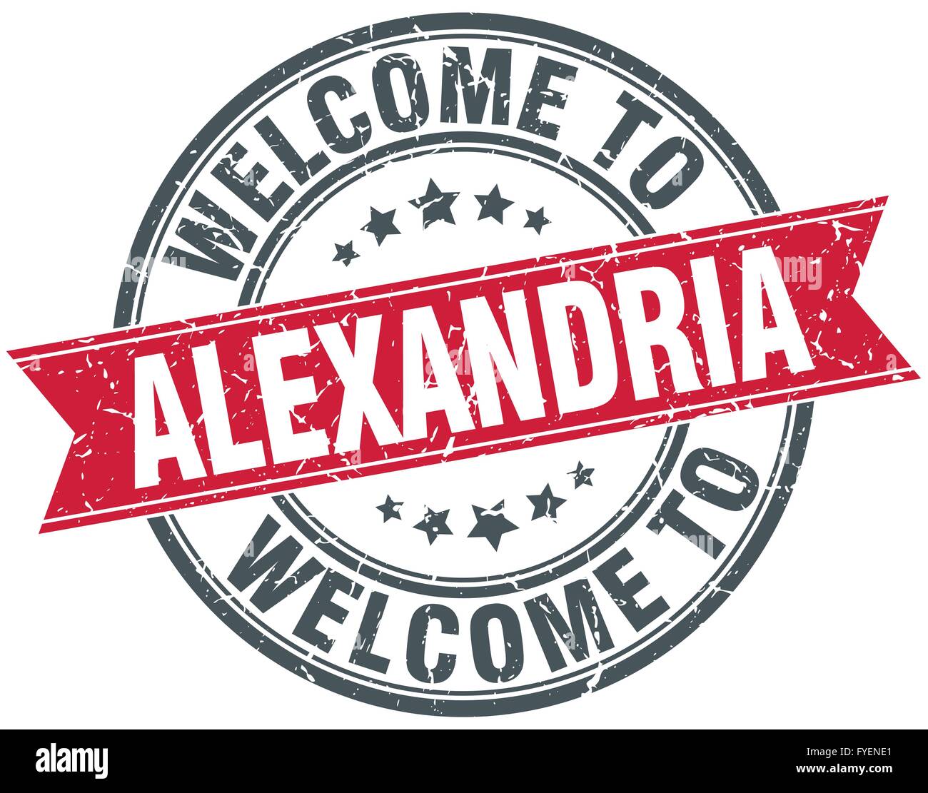 welcome to Alexandria red round vintage stamp Stock Vector Image & Art ...