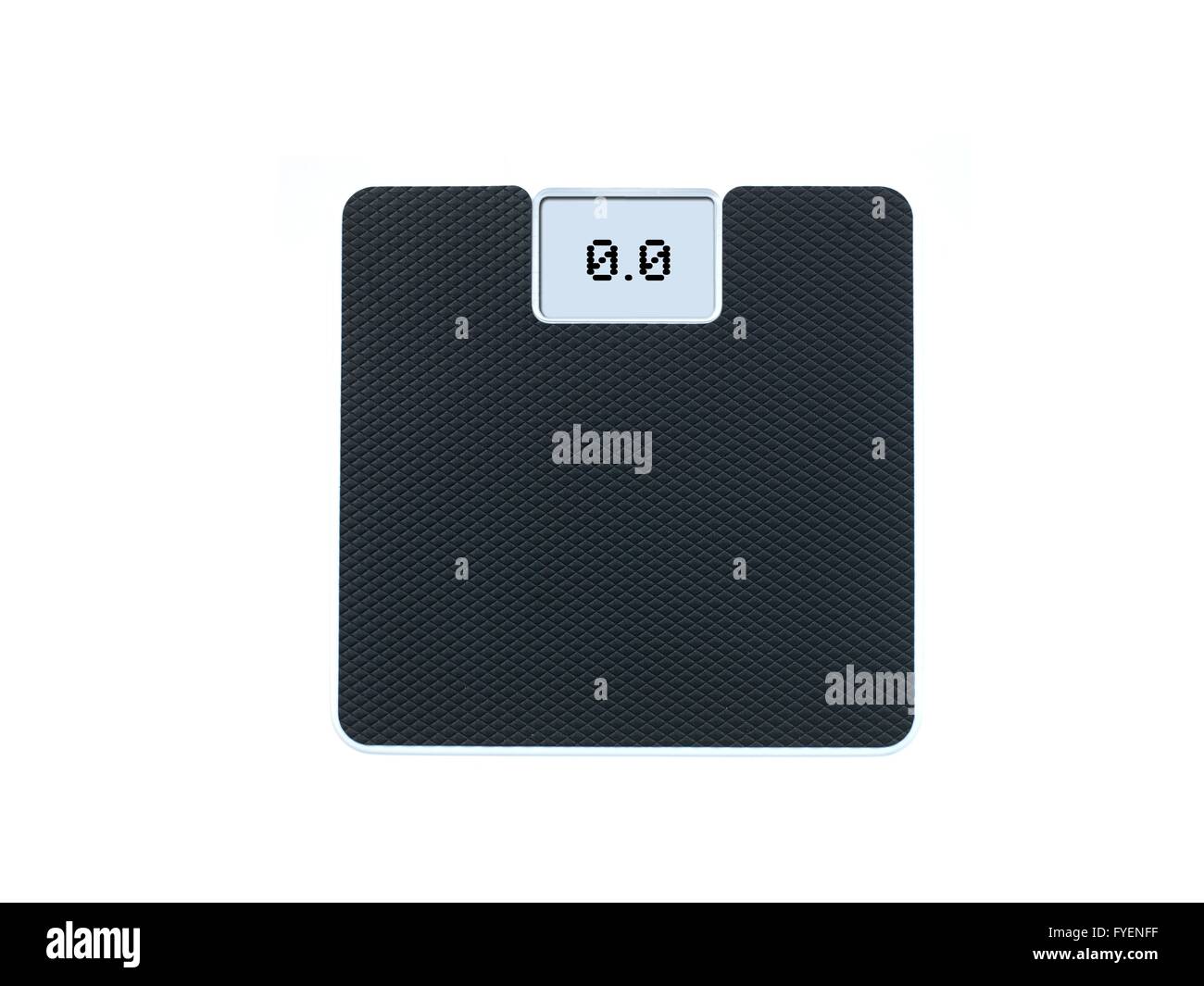 Bathroom scales isolated against a white background Stock Photo - Alamy