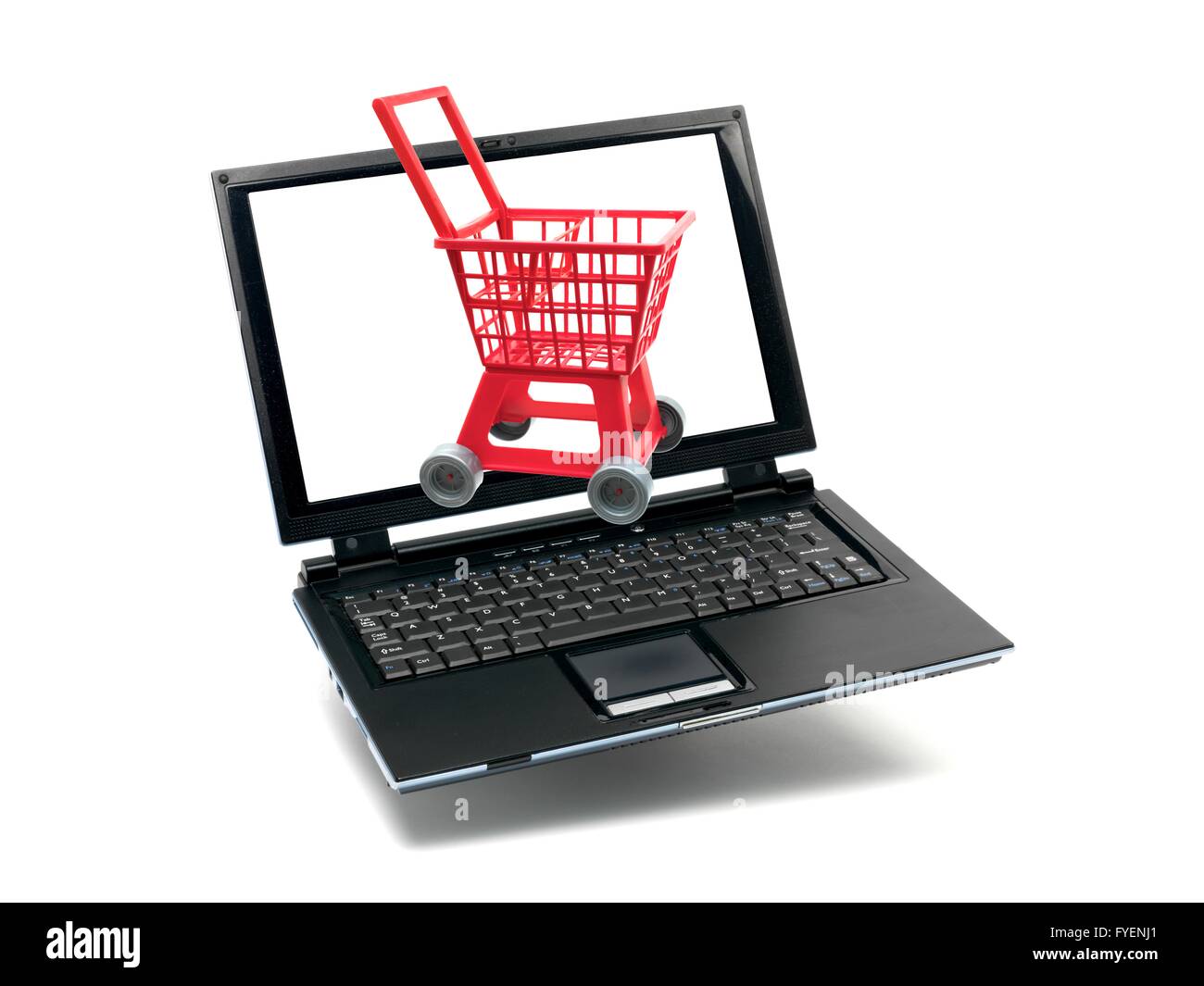 A laptop computer isolated against a white background Stock Photo - Alamy