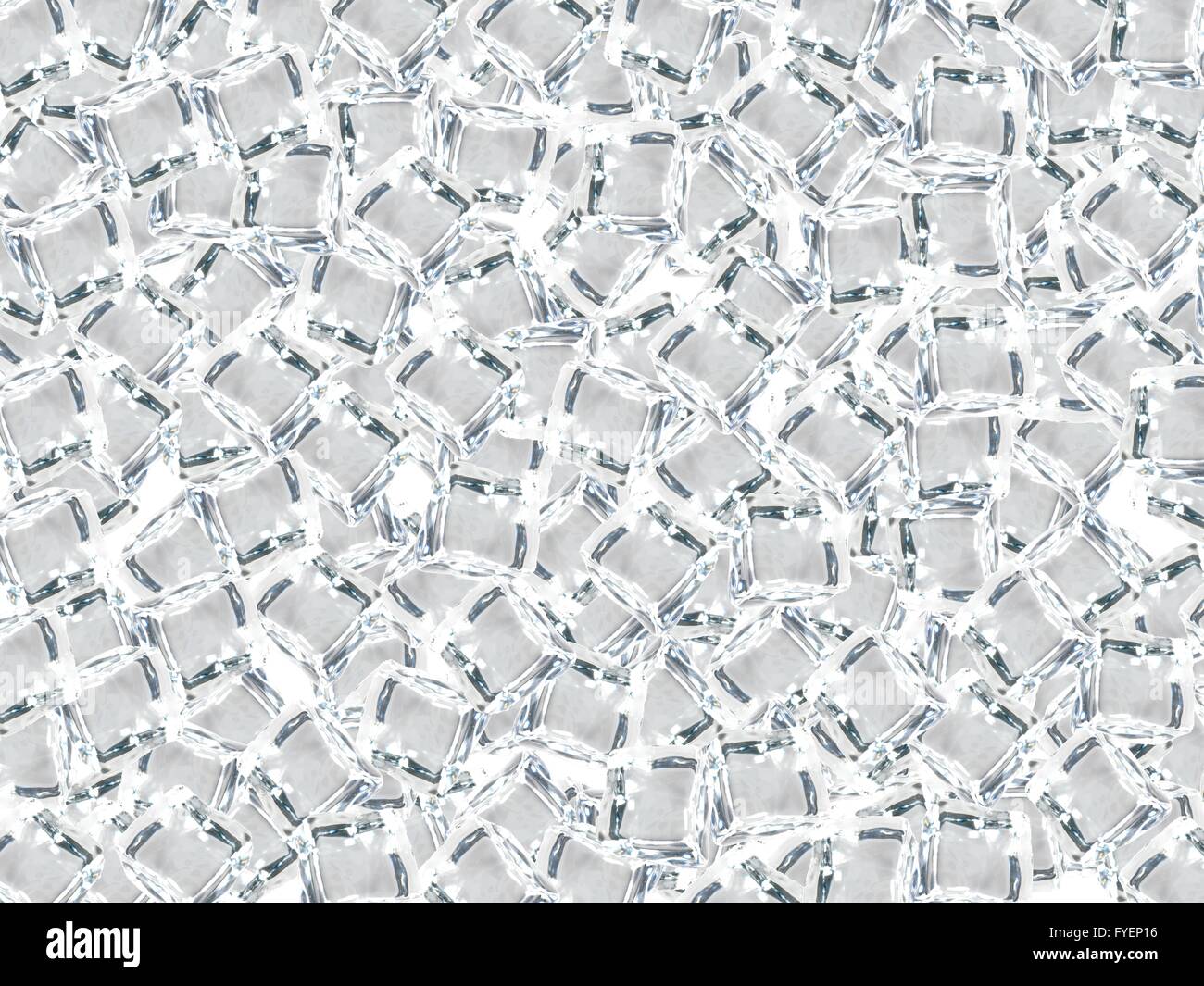 Ice cubes isolated against a white background Stock Photo - Alamy