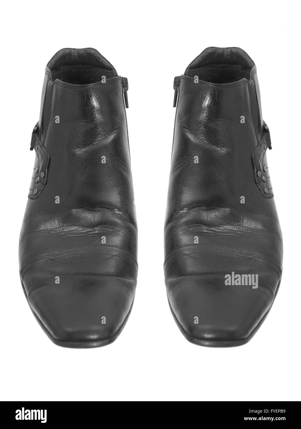 Modern boots isolated against a white background Stock Photo - Alamy