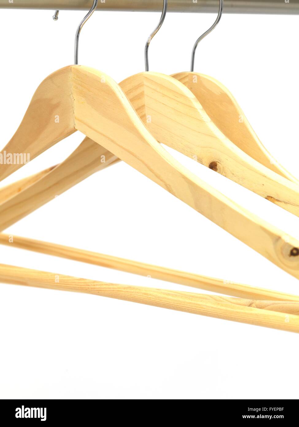 A coat hanger isolated against a white background Stock Photo - Alamy