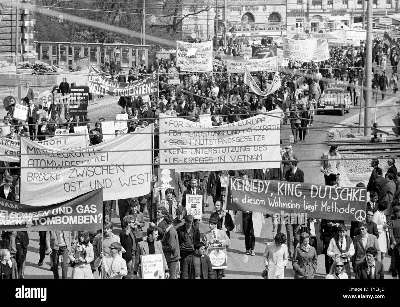 Easter March in Munich on 15 April 1968 Stock Photo - Alamy