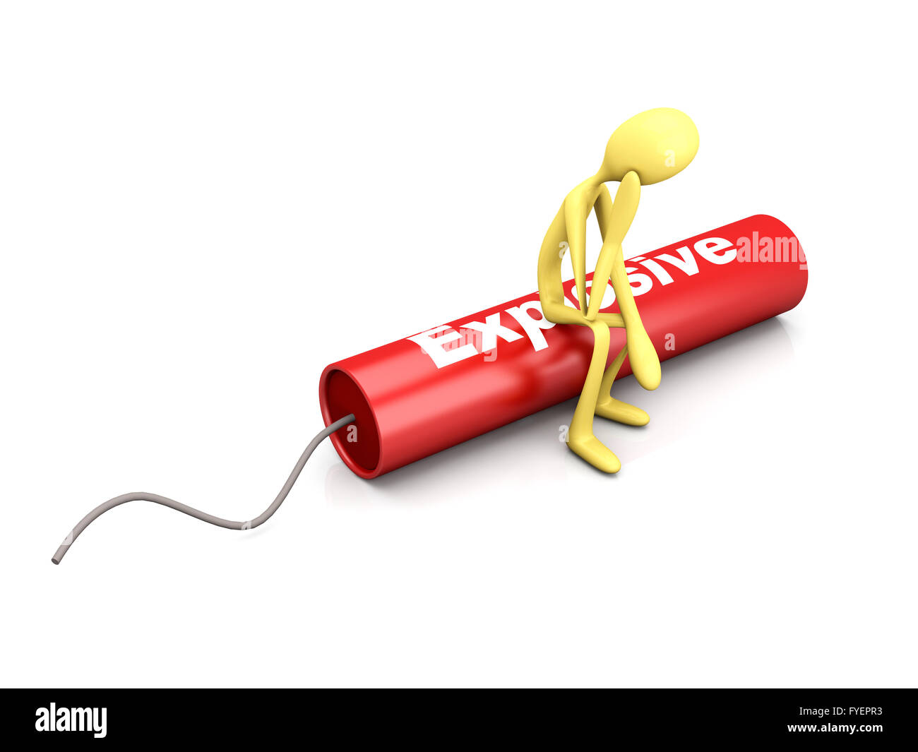 Sitting on Dynamite Stock Photo - Alamy